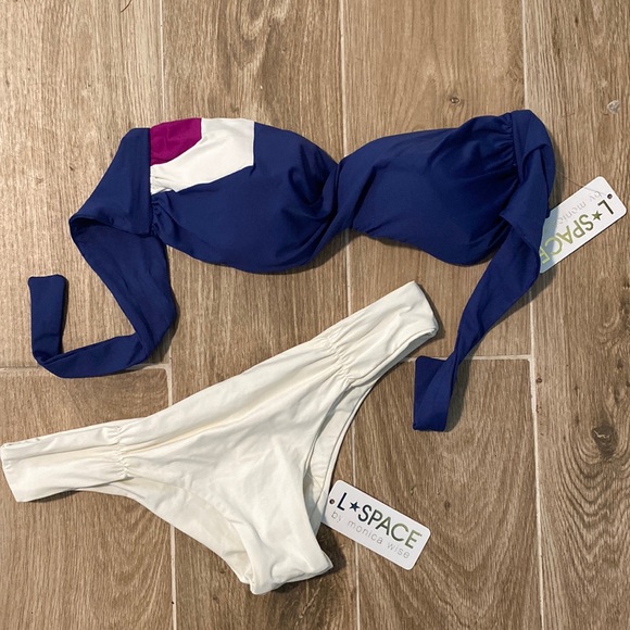 l*space | Swim | Nwt Lspace Colorblock Neo Bandeau Top And Monique ...